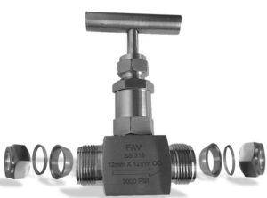 Needle Valve Compression Tube Double Ferrule and Nut