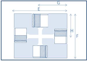 High Pressure Block Cross,10000 psi , 700 Bars in NPT and BSP