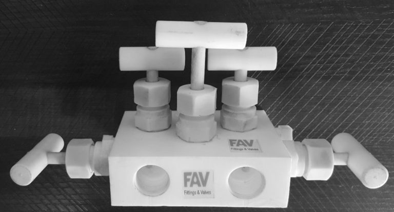 PTFE Manifold Valve 5 way and range of PTFE Instrumentation Valves