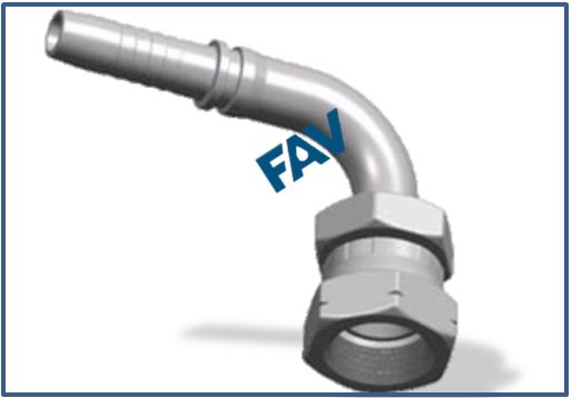 Hose Fitting (JIS Gas Female 60° Seat JIS B8363) - 90°ELBOW JIS GAS ...