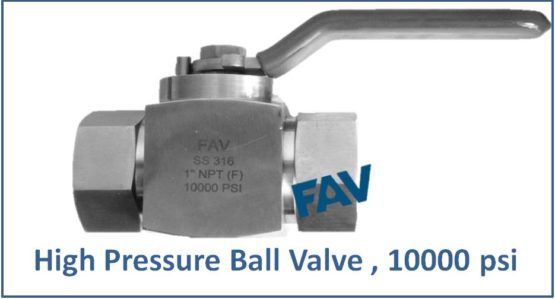High Pressure Ball Valve , 10000 psi - Manufacturer and Stockists
