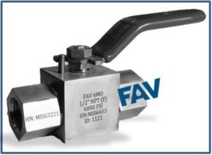 Ball Valve 6000 psi comes in NPT/BSP Male or Female.