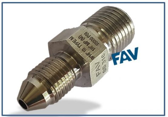 Adapter MP Male X Male NPT Thread - FAV Fittings and Valves