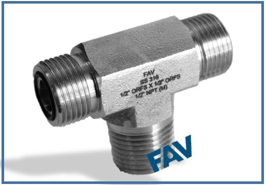 ORFS Fitting - Male Tee-PAF- FAV Fittings and valves