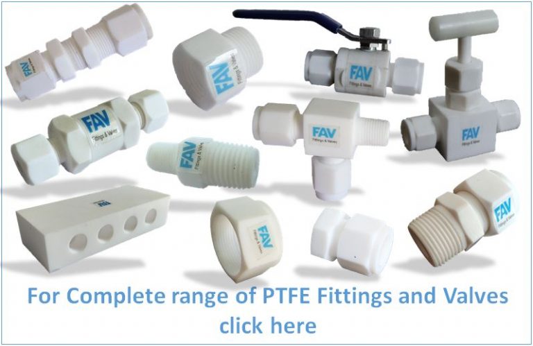 PTFE Ball Valve OD Tube and range of PTFE Instrumentation Valves