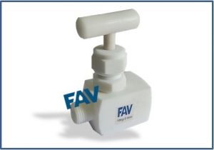 PTFE Needle Valve Male x Female - FAV Fittings and Valves